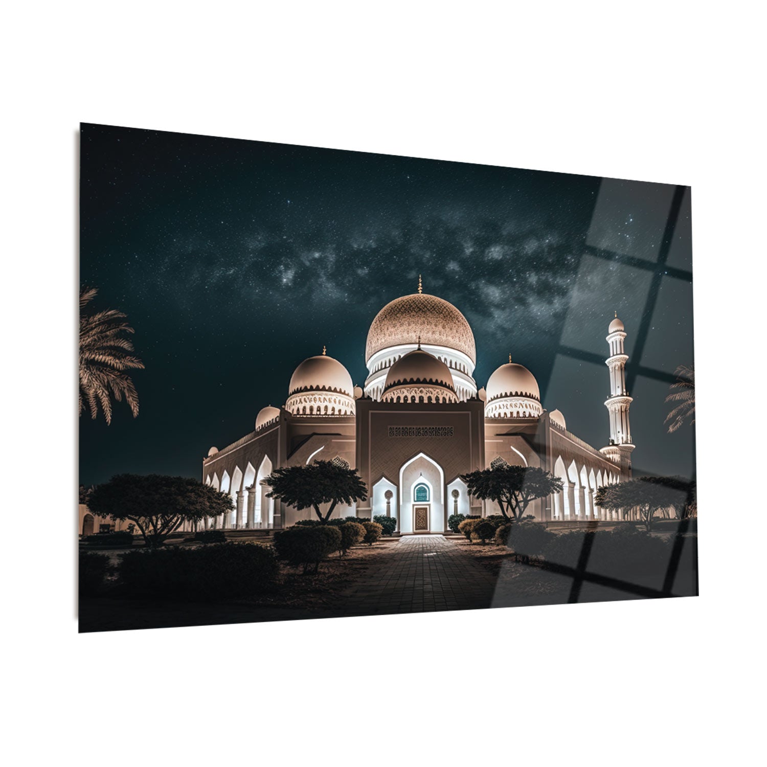 Sheikh Zayed Grand Mosque Glass Islamic Wall Art - WTC010 – Wall Art ...